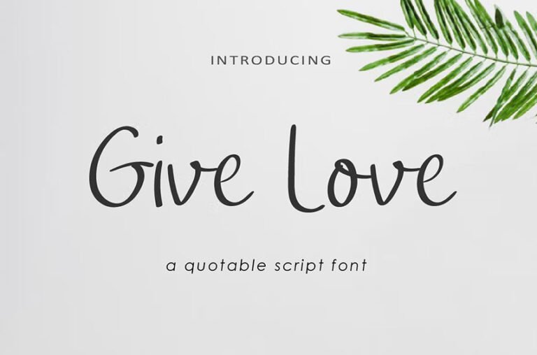Give Love Font - FreeDaFonts