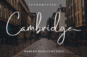 Cambridge Signature Font - FreeDaFonts