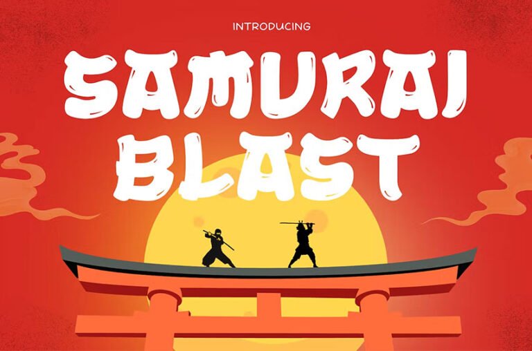 Samurai Blast Font - FreeDaFonts
