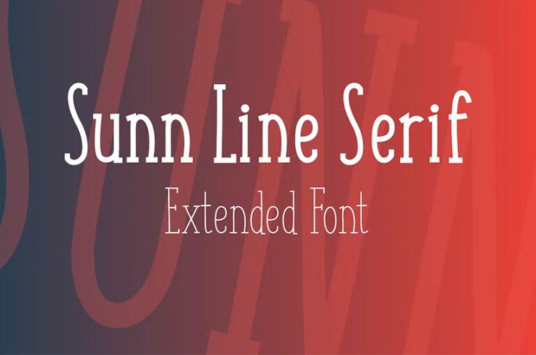 Sunn Line Extended Font - FreeDaFonts