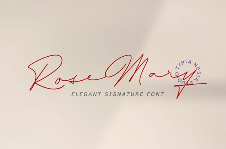 Rosemary Signature Font - FreeDaFonts