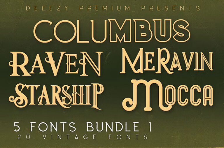 5 Fonts Bundle 1 Font - FreeDaFonts