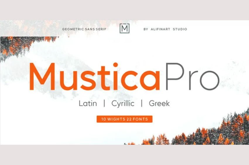 Mustica Pro Font Family – 22 Fonts - FreeDaFonts