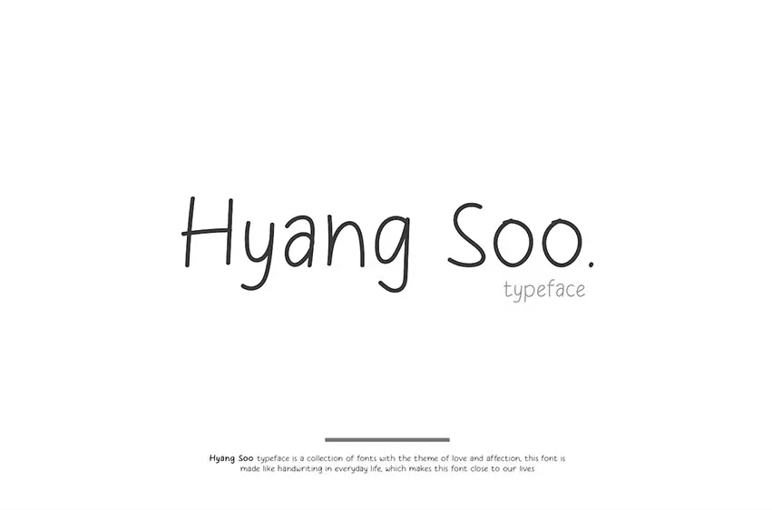 Korean Handwriting Font