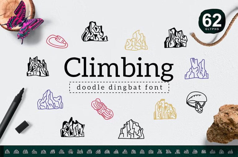 Climbing Font - FreeDaFonts