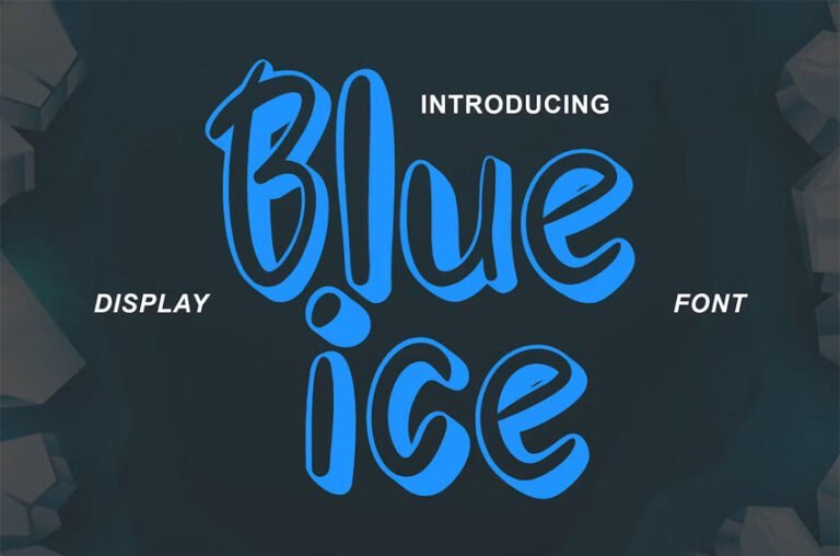 Blue Ice Font - FreeDaFonts
