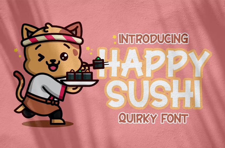 Happy Sushi Font - FreeDaFonts