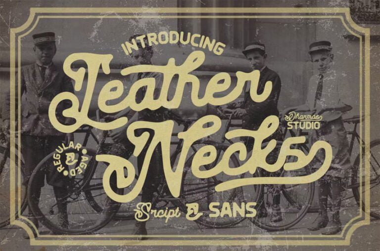 Leather Necks Font - FreeDaFonts