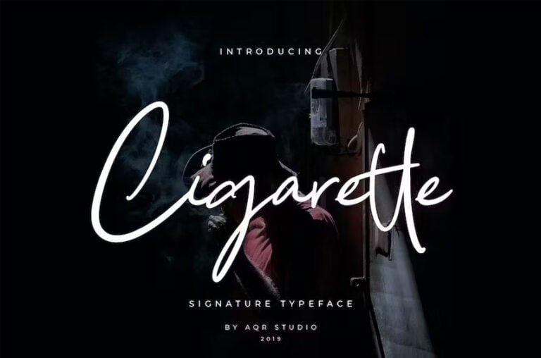 Cigarette Font - FreeDaFonts
