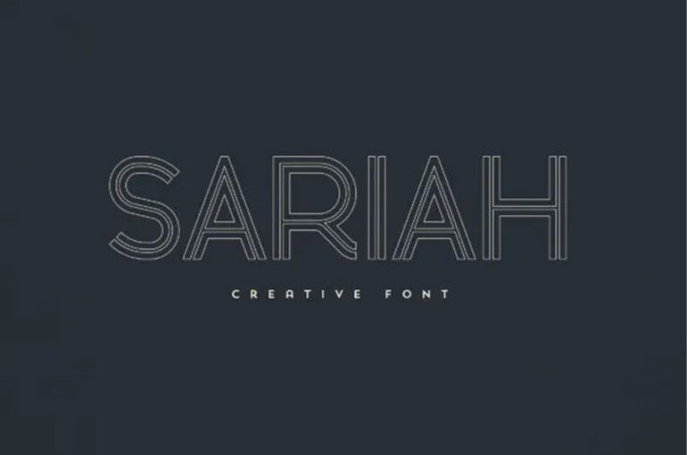Sariah Font - FreeDaFonts