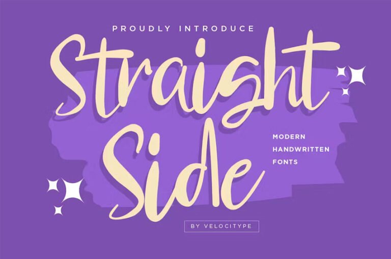 Straight Side Font - FreeDaFonts
