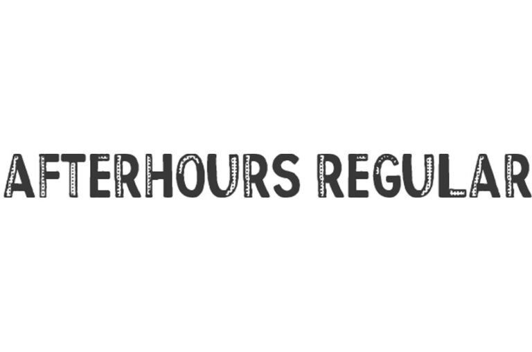 Afterhours Regular Font - FreeDaFonts