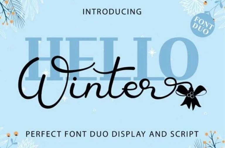 Hello Winter Duo Font - FreeDaFonts