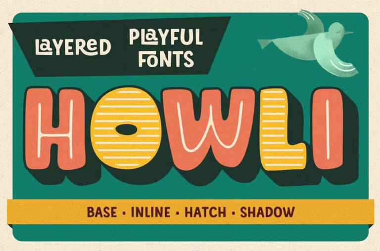 Howli Layers Font - FreeDaFonts