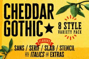 Cheddar Gothic Font - FreeDaFonts