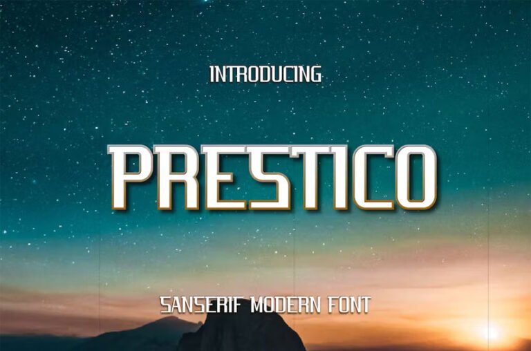 Prestico Font - FreeDaFonts