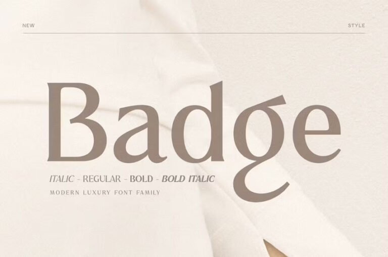 Badge Font - FreeDaFonts