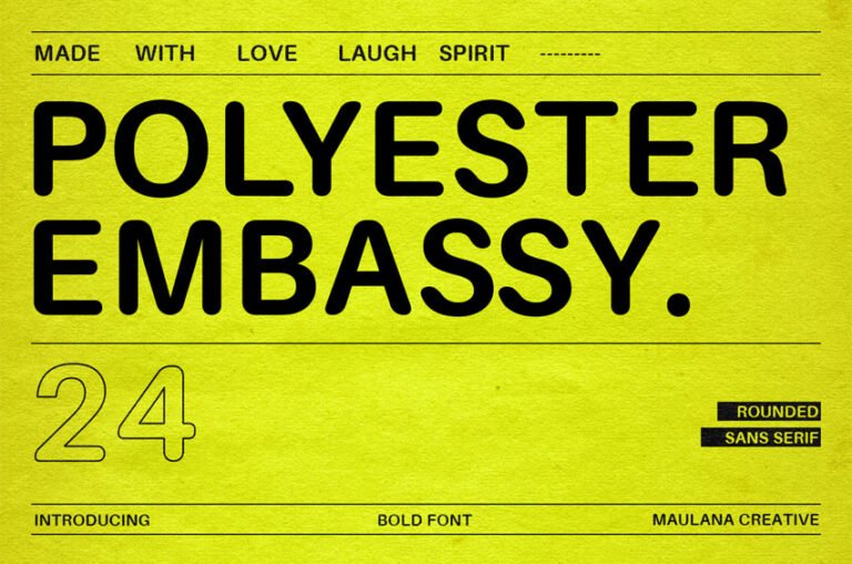 Polyester Embassy Font - FreeDaFonts