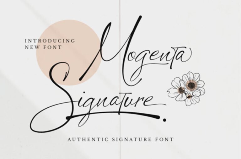 Mogenta Signature Font - FreeDaFonts