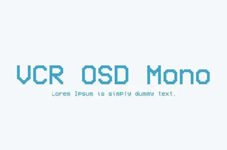 VCR OSD Mono Font - FreeDaFonts
