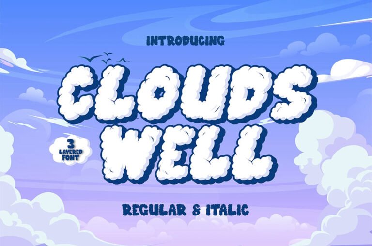 Clouds Well Font - FreeDaFonts