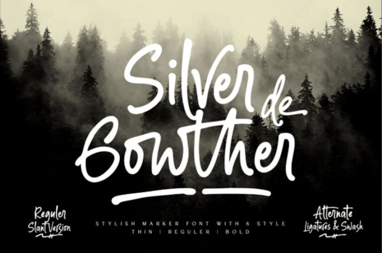 Silver Gowther Font - FreeDaFonts