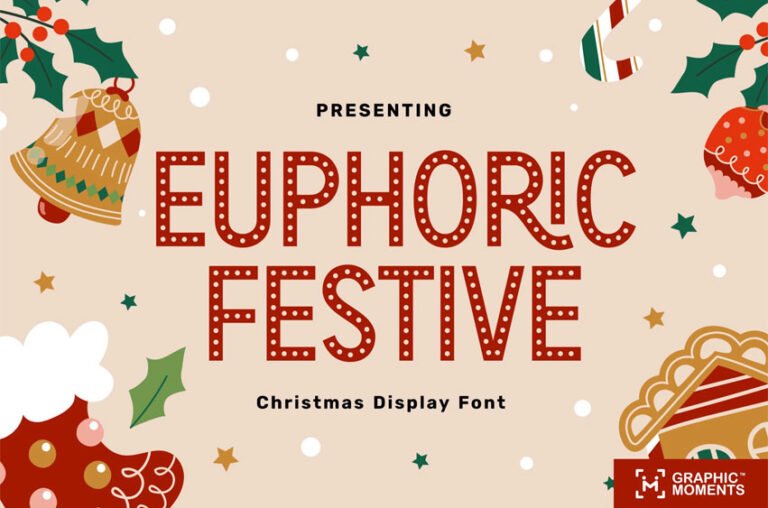 Euphoric Festive Font - FreeDaFonts