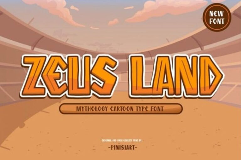 Zeus Land Font - FreeDaFonts