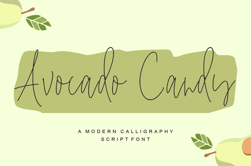 Avocado Candy Font - FreeDaFonts