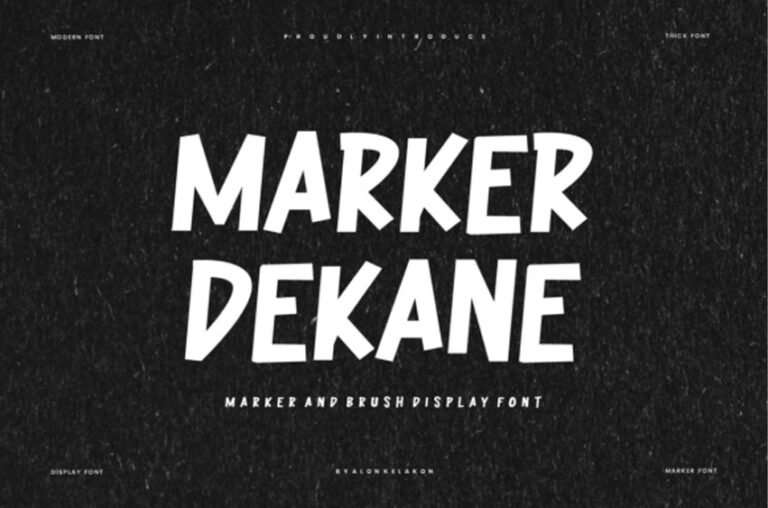 Marker Dekane Font - FreeDaFonts