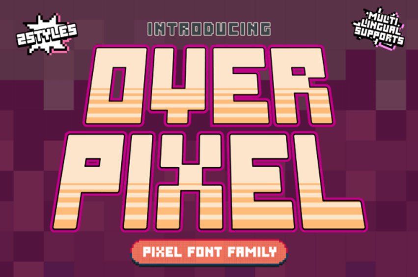 Over Pixel Font - FreeDaFonts