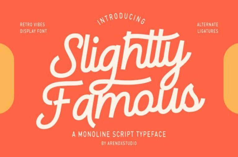 Slightly Famous Font - FreeDaFonts