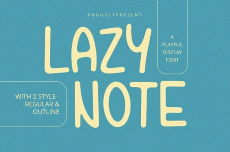 Lazy Note Font - FreeDaFonts