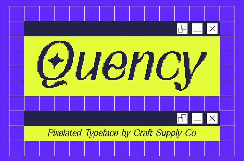 Quency Pixel Font - FreeDaFonts