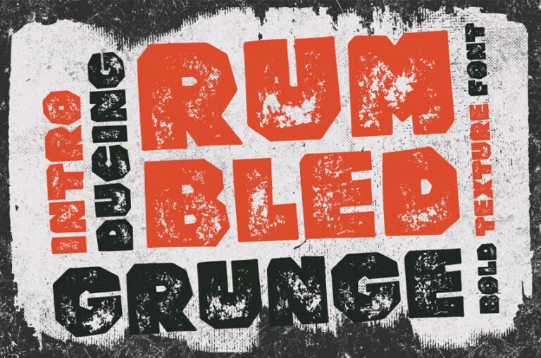 Rumbled Grunge Font - FreeDaFonts