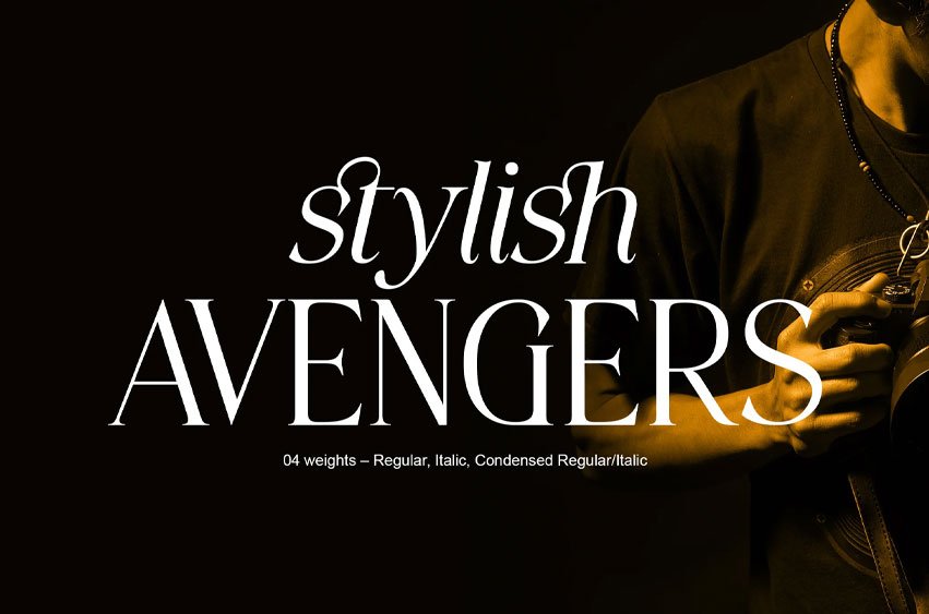 Stylish Avengers Font - FreeDaFonts