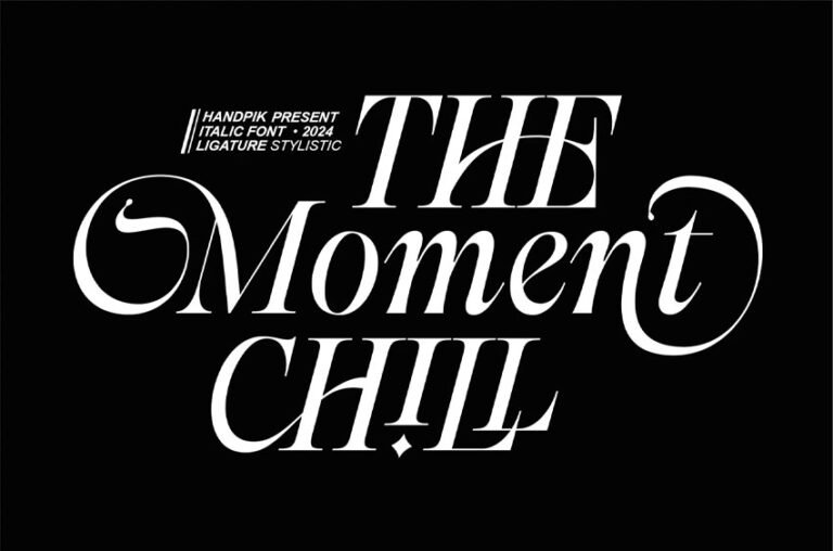 The moment Chill Font - FreeDaFonts