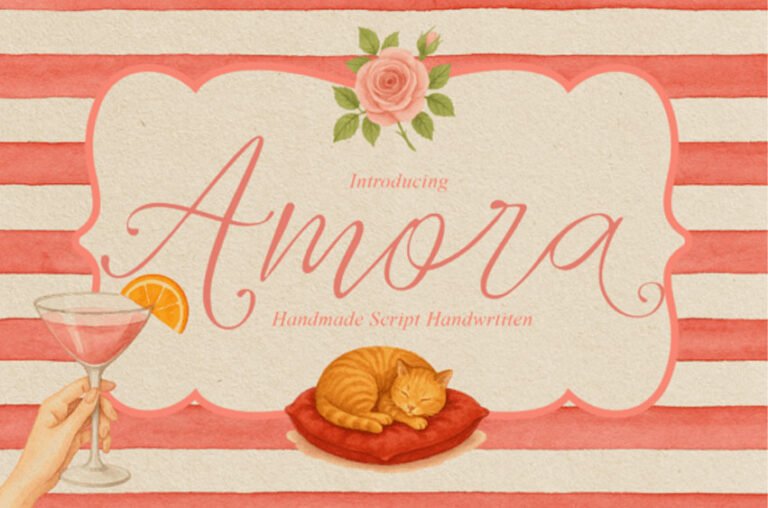 Amora Script Font - FreeDaFonts