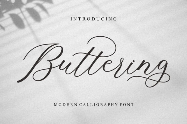Buttering Font - FreeDaFonts
