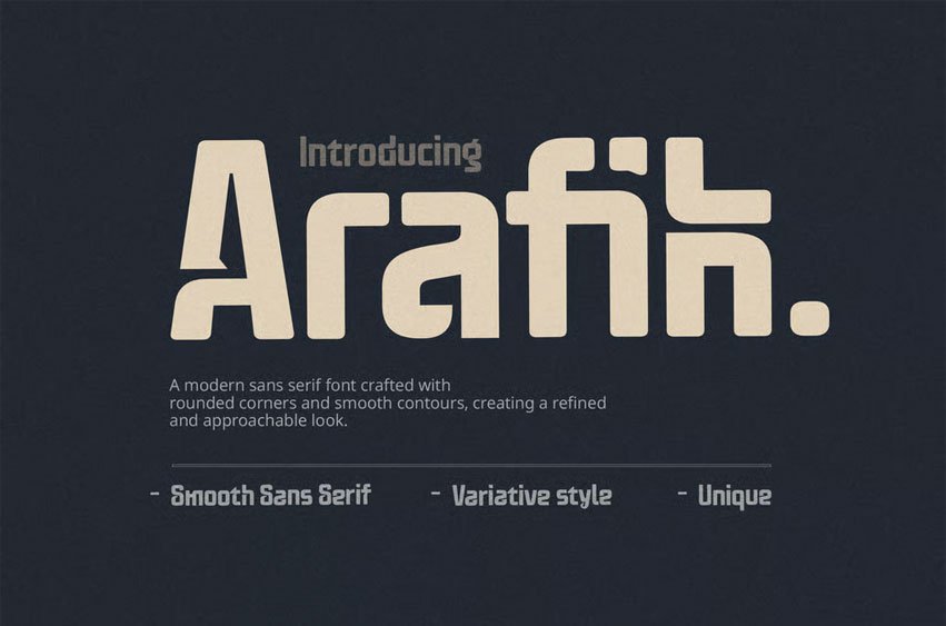 Arafik Font - FreeDaFonts