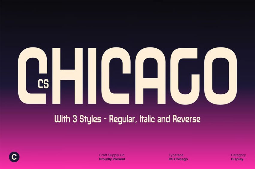 CS Chicago Font - FreeDaFonts