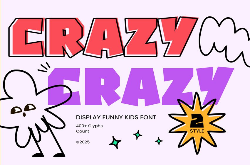 Crazy Font - FreeDaFonts