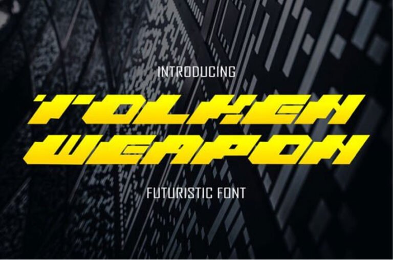 Tolken Weapon Font - FreeDaFonts