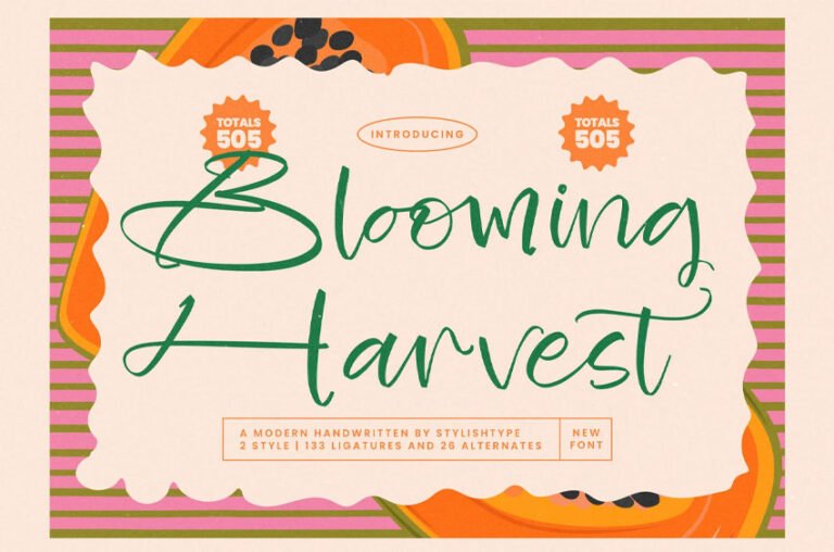 Blooming Harvest Font - FreeDaFonts