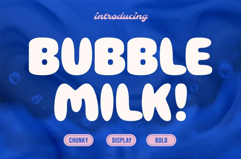 Bubble Milk Font - FreeDaFonts