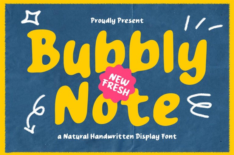 Bubbly Note Font - FreeDaFonts