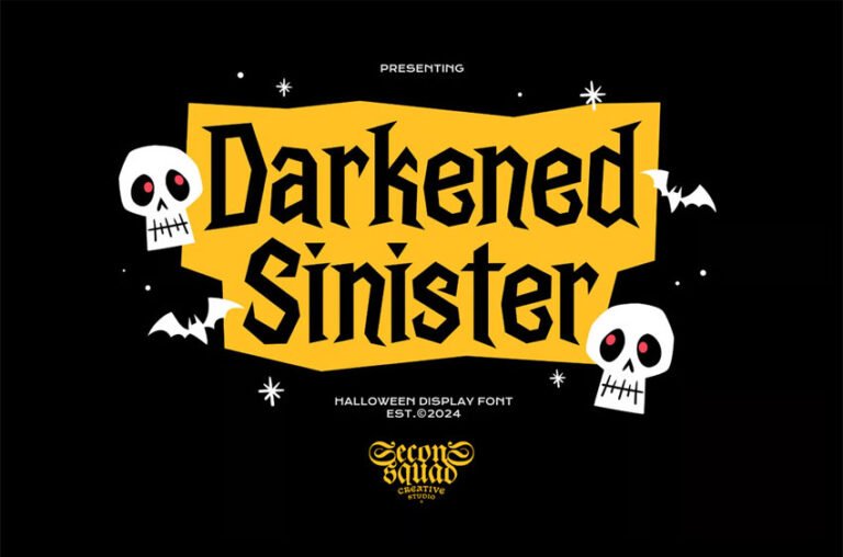 Darkened Sinister Font - FreeDaFonts