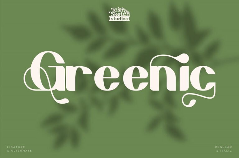 Greenic Font - FreeDaFonts