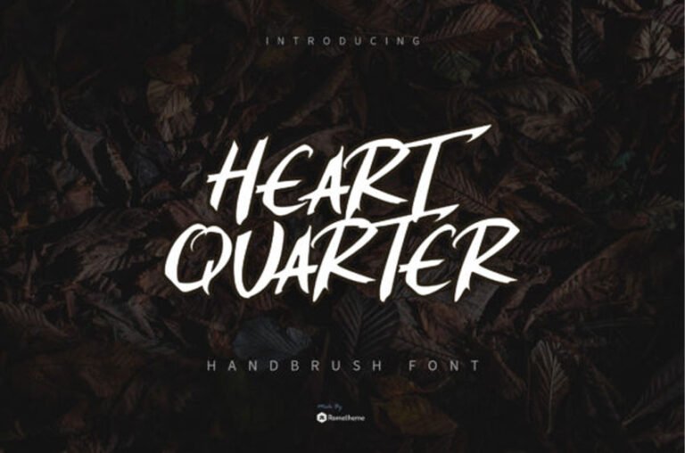Heart Quarter Font - FreeDaFonts