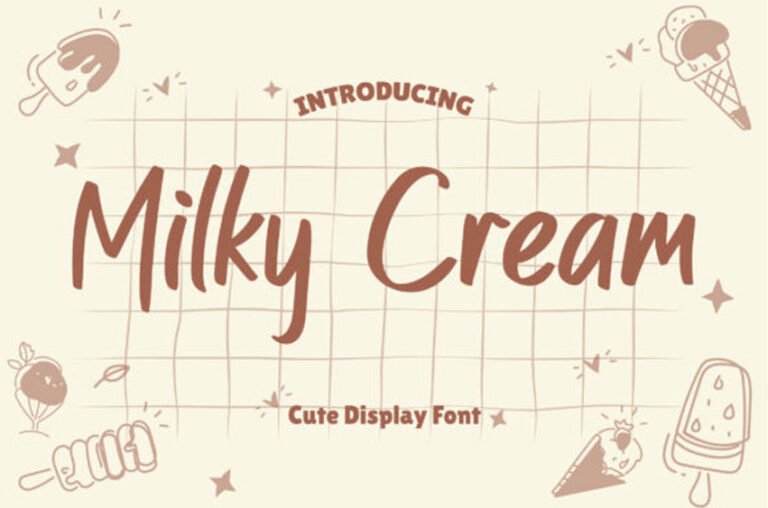 Milky Cream Font - FreeDaFonts
